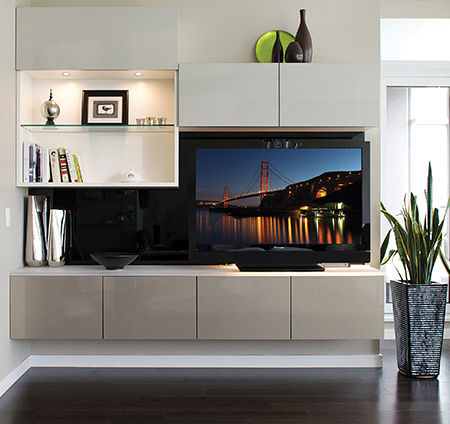 Media Center Solutions | Media Wall Designs | California Closets